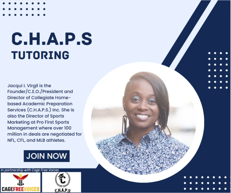 C.H.A.P.S. Tutoring with Dr. Jacqui Virgil » Cage Free Voices Online ...