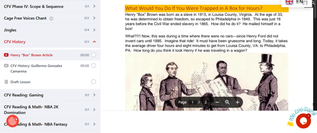 Cage Free Voices Elementary (Grades K-5) » Cage Free Voices Online Learning